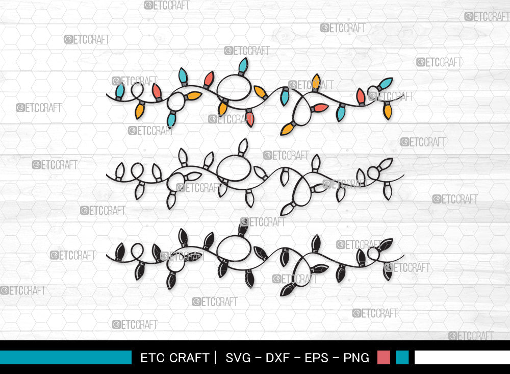 String Lights Clipart SVG | Lights Svg | Light Strand Svg | Icicle ...