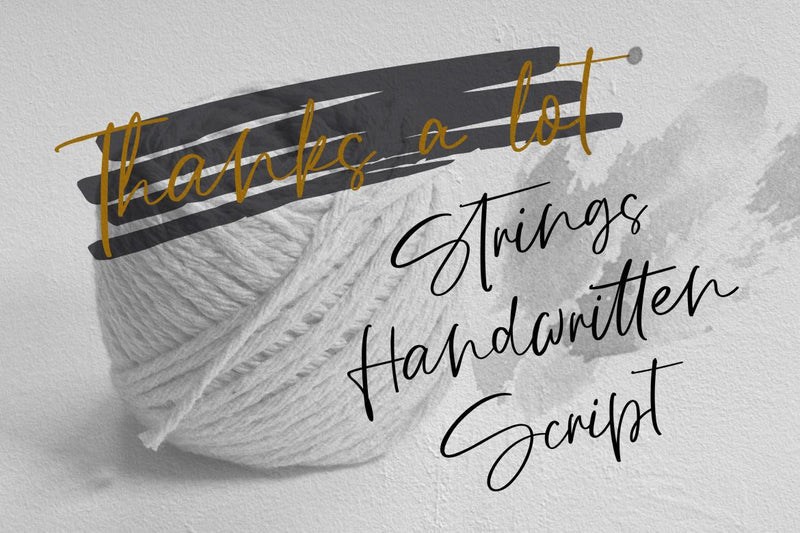 Strings // Handwritten Script Font - So Fontsy