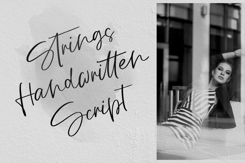 Strings // Handwritten Script Font - So Fontsy