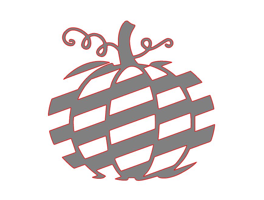 Striped Pumpkin SVG | Pattern Pumpkin SVG | Single layer SVG | Simple ...