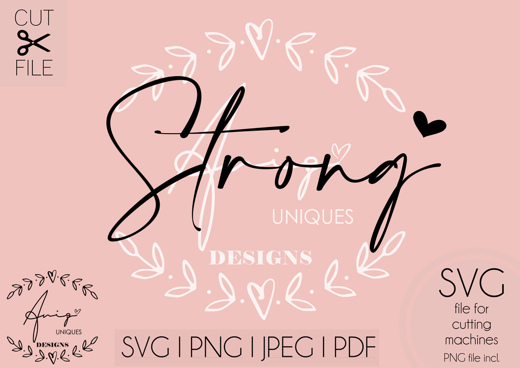 Strong SVG, PNG, JPEG, PDF - So Fontsy