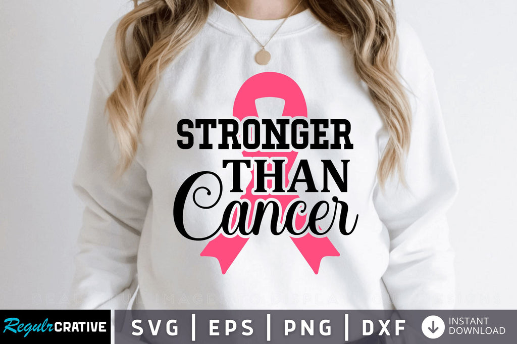 Stronger than cancer SVG Design - So Fontsy