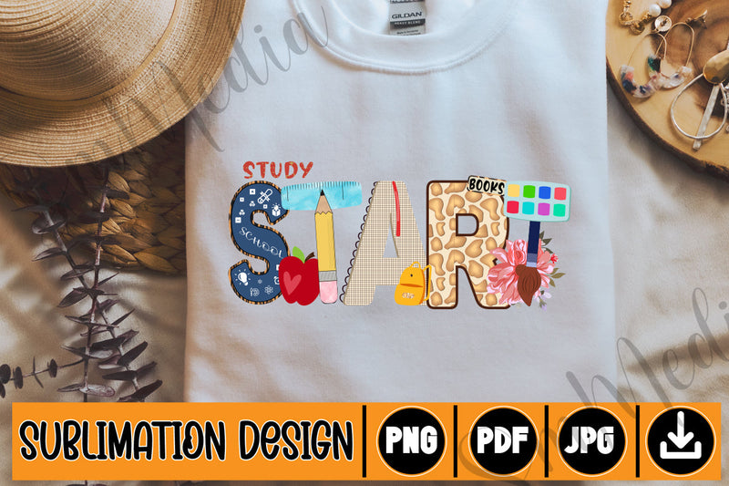 study start books sublimation design - So Fontsy
