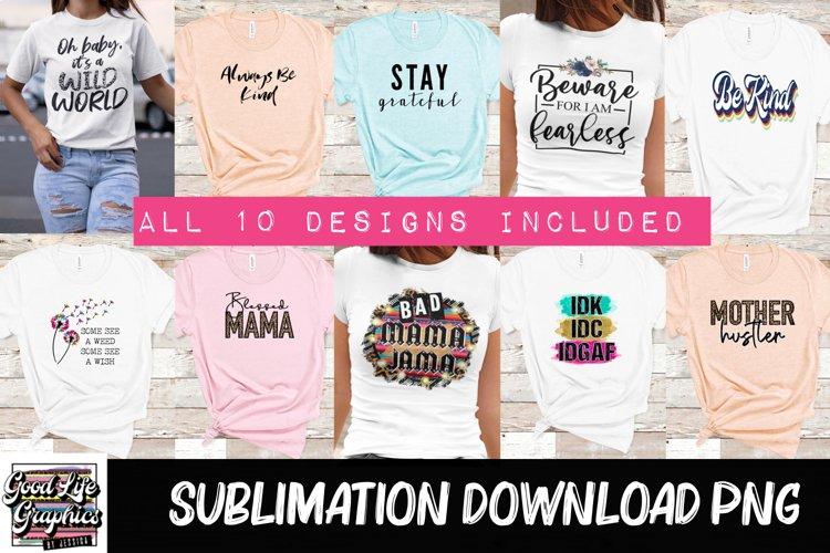 Sublimation design Bundle-10 Designs - So Fontsy