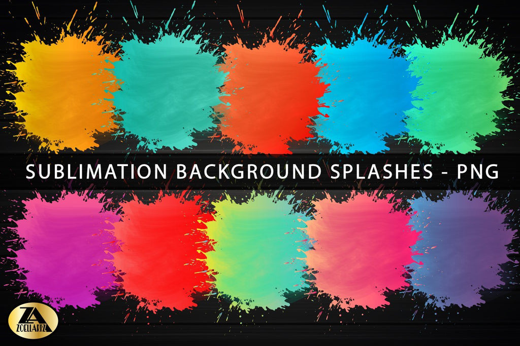 Sublimation Bundle Watercolor Splash PNG For Sublimation - So Fontsy