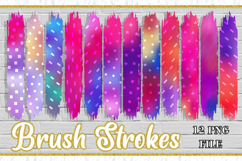 Sublimation PNG Brush Strokes, - So Fontsy