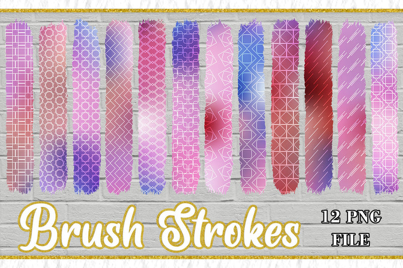 Sublimation PNG Brush Strokes, - So Fontsy