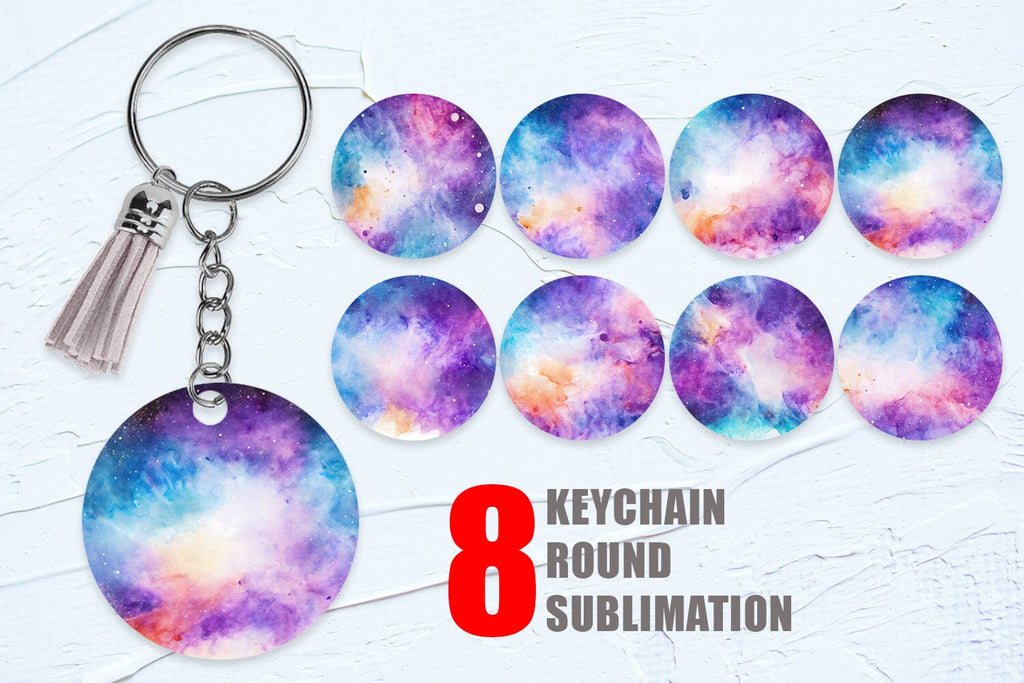 Galaxy Space Watercolor Keychain - So Fontsy