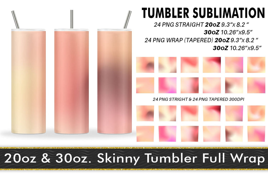 Sublimation tumbler gradient peach color background - So Fontsy