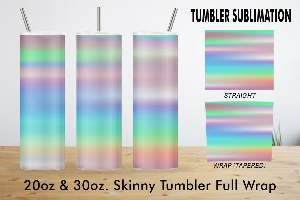 Sublimation tumbler gradient rainbow color background - So Fontsy