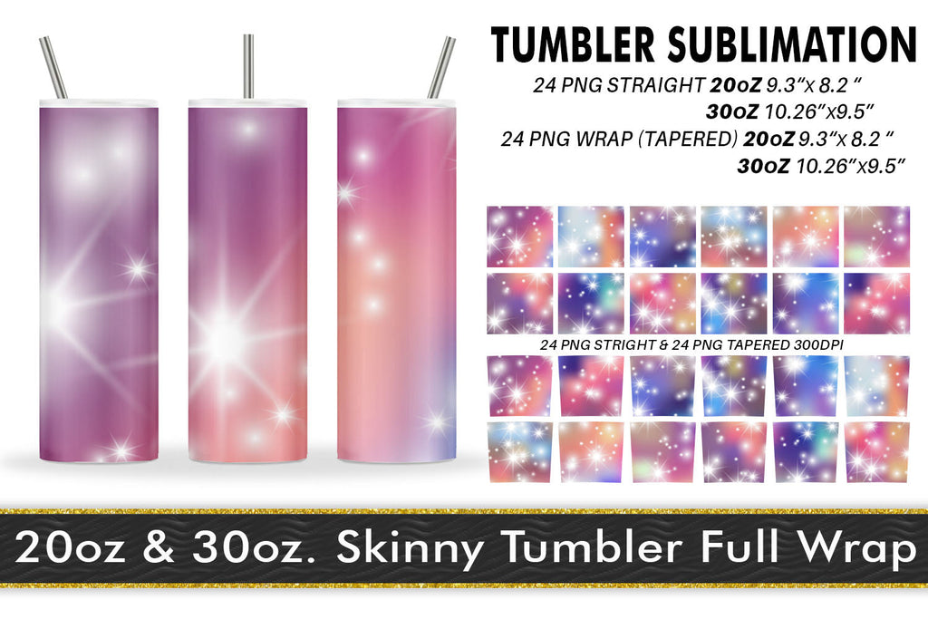 Sublimation tumbler sparkle gradient color background - So Fontsy