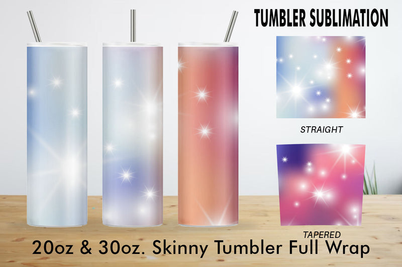 Sublimation tumbler sparkle gradient color background - So Fontsy