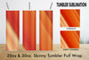 Sublimation tumbler striped color orange background - So Fontsy