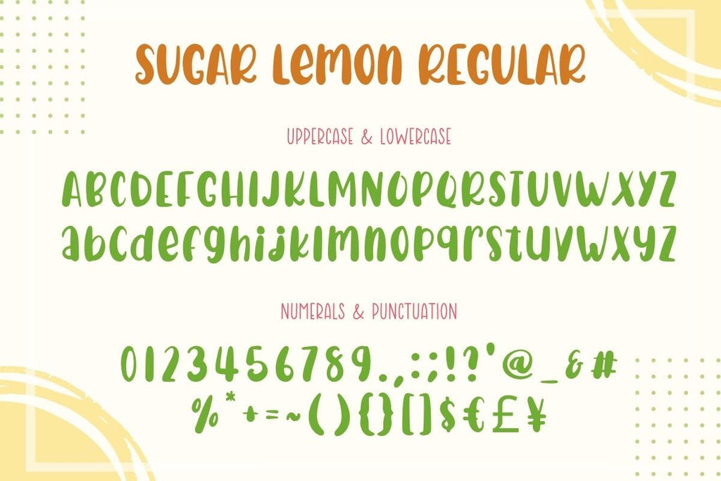Sugar Lemon - Display Font - So Fontsy