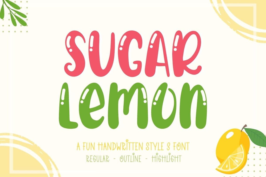 Sugar Lemon - Display Font - So Fontsy