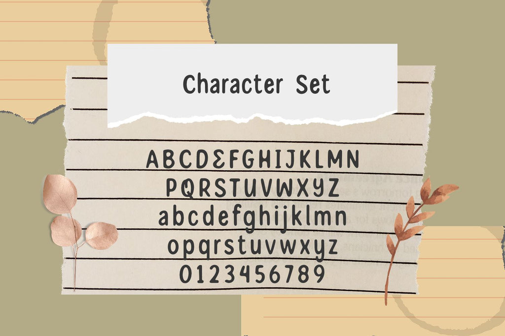 Summary Notes - a Simple Handwritten Font - So Fontsy