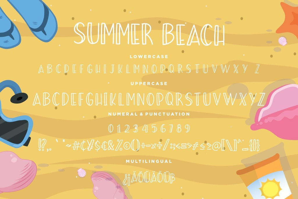 Summer Beach Sunny Display Typeface - So Fontsy