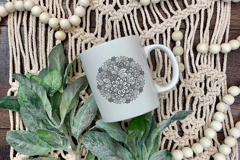Summer Floral Mandala SVG, Zentangle Flowers, Flower SVG Intricate ...