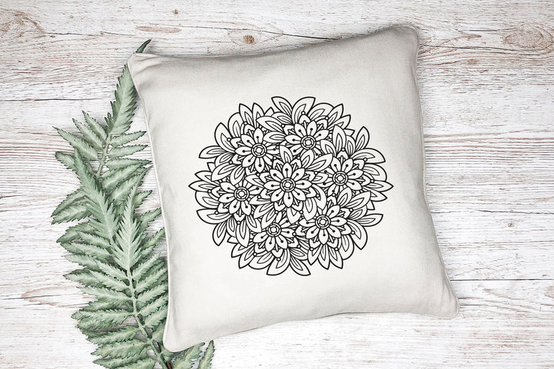 Summer Floral Mandala SVG, Zentangle Flowers, Flower SVG Intricate ...