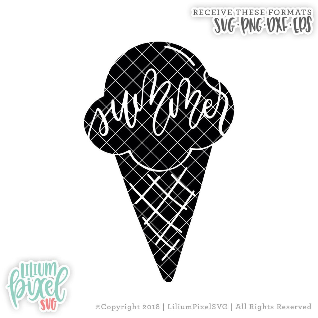 Summer Ice Cream Cone - So Fontsy