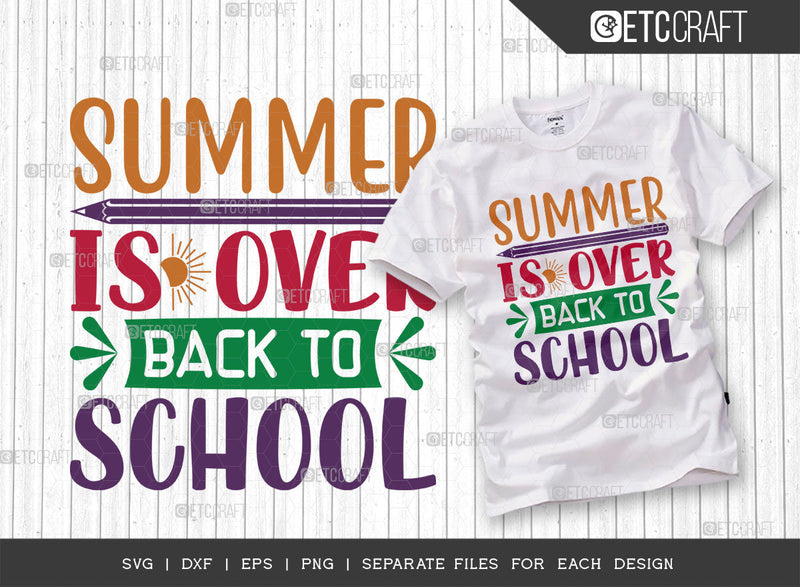 Summer Is Over Back To School SVG Cut File, Beach Life Svg, Hello ...