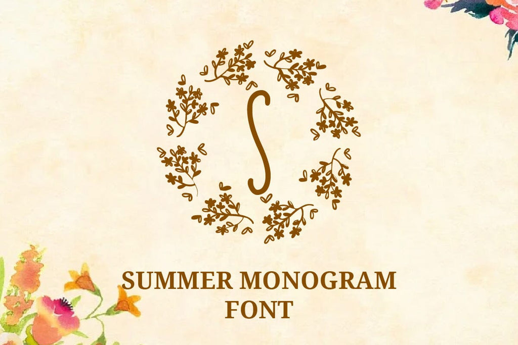 Summer Monogram - Decorative Font - So Fontsy