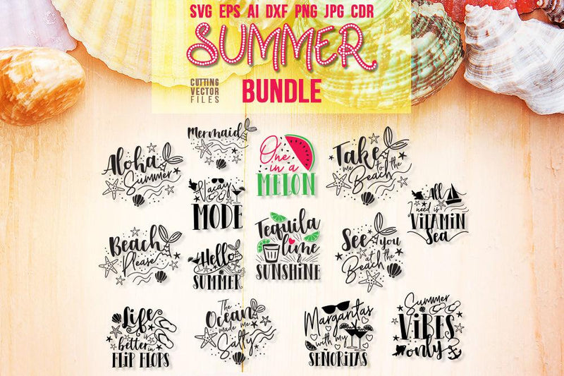 Summer Quotes Set SVG - So Fontsy