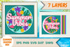 Summer Shadow Box | 3D Layered SVG | Lightbox - So Fontsy