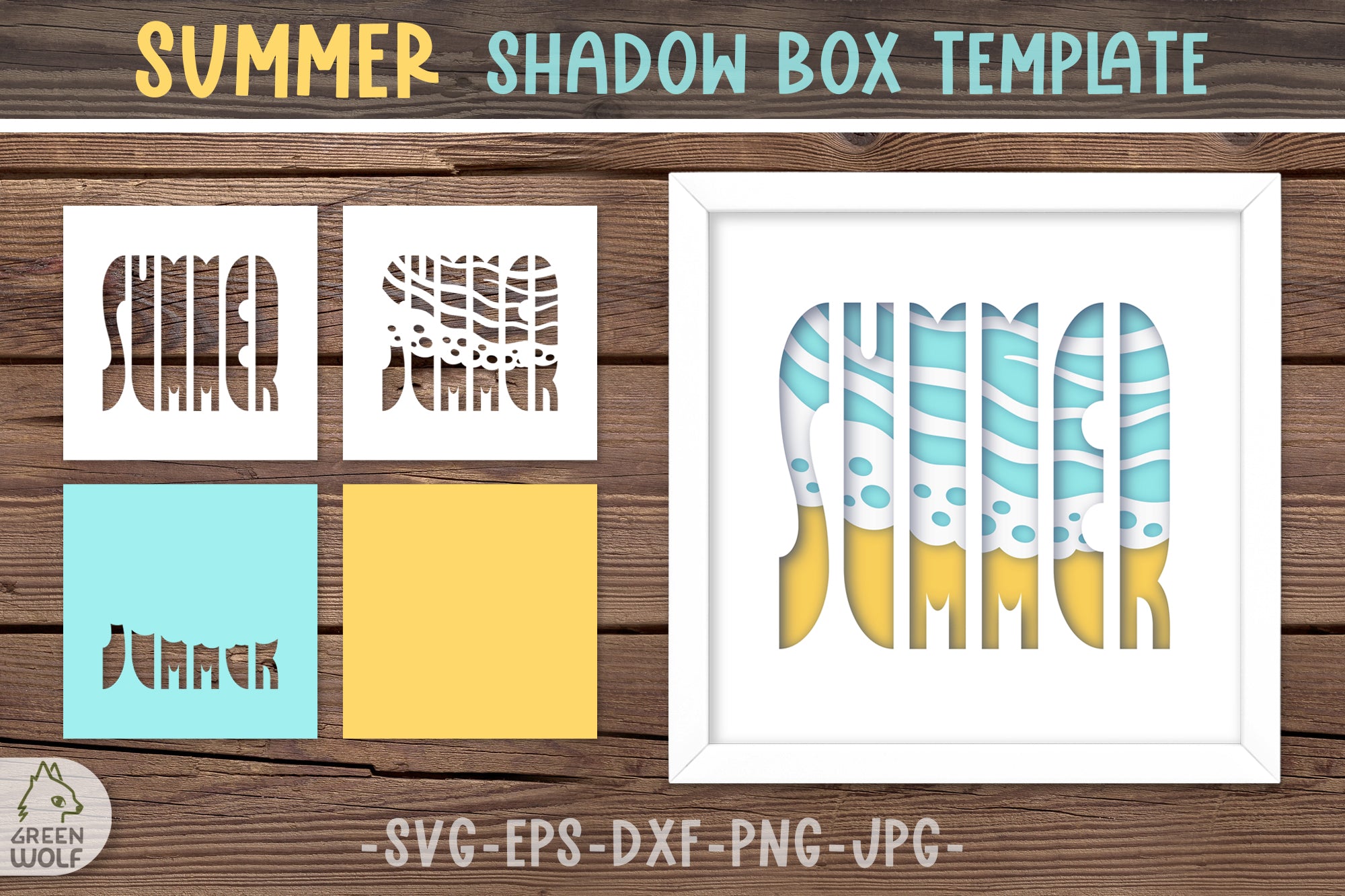 Summer shadow box svg 3d layered papercut template svg dxf - So Fontsy