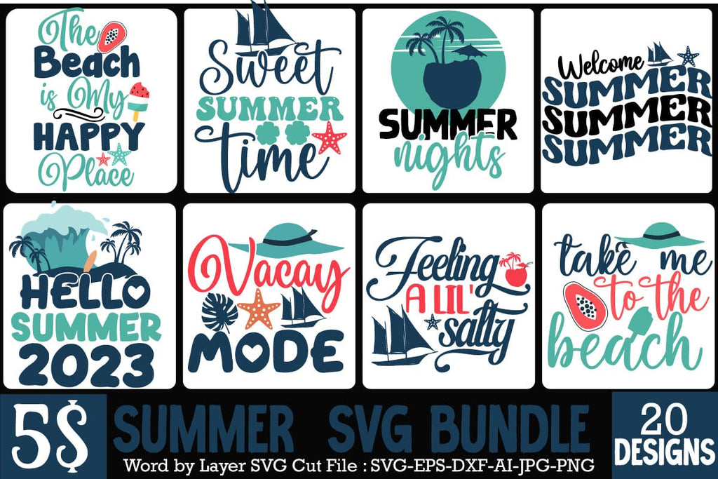 Summer SVG Bundle, Summer Sublimation Bundle,Funny Summer SVG Bundle ...