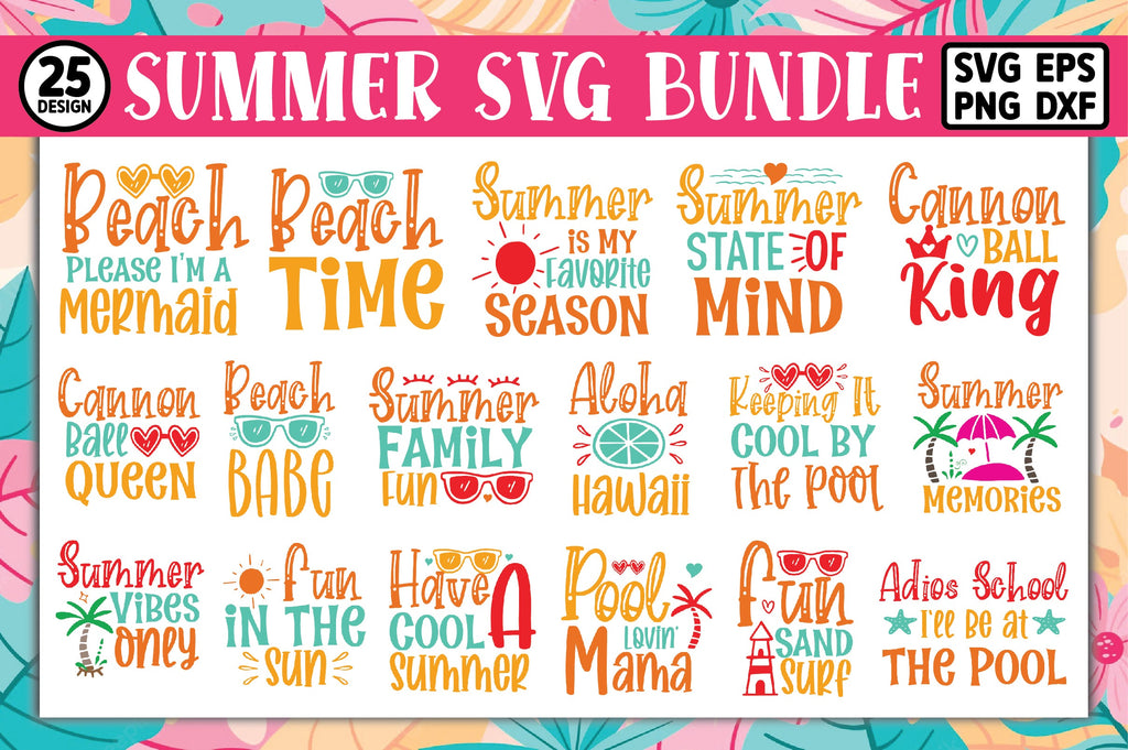 Summer SVG Bundle - So Fontsy