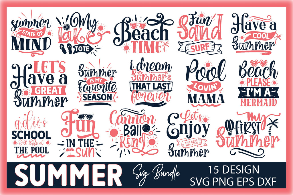 Summer SVG Bundle - So Fontsy