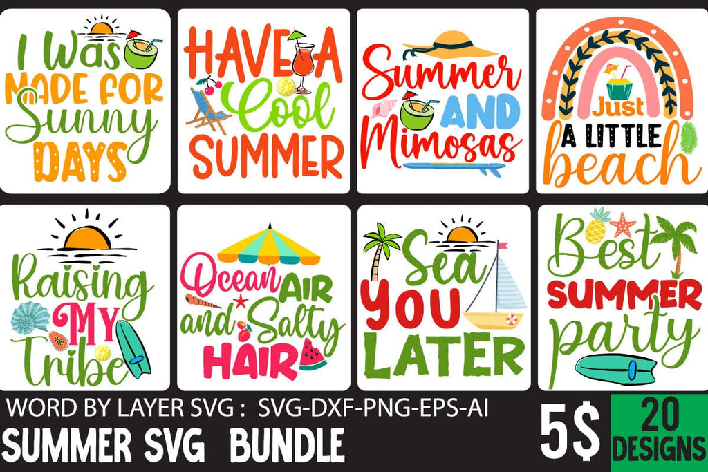 Summer SVG Bundle - So Fontsy