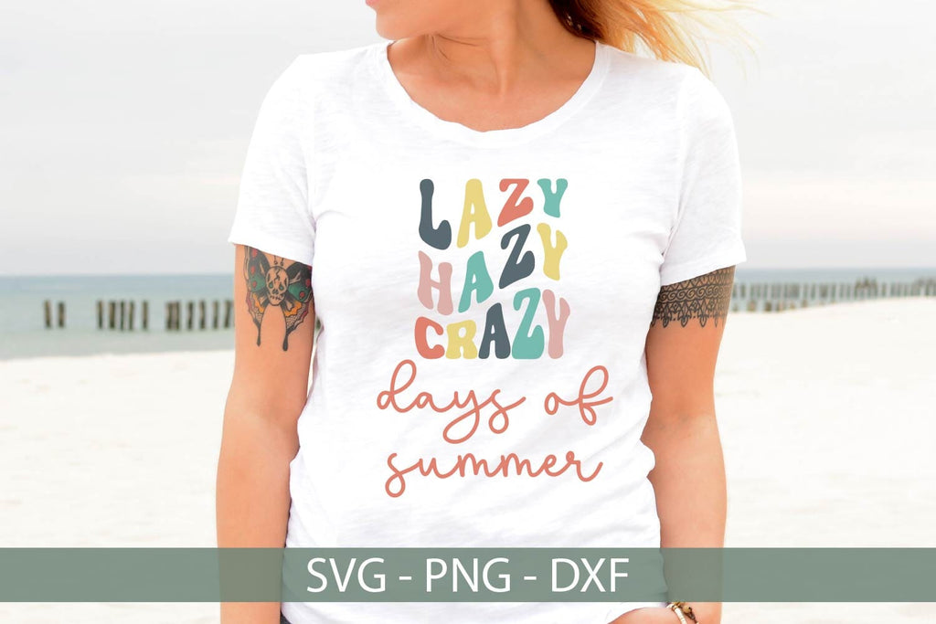 Summer SVG-Summer Quote SVG-Lazy Hazy Crazy Days Of Summer SVG - So Fontsy
