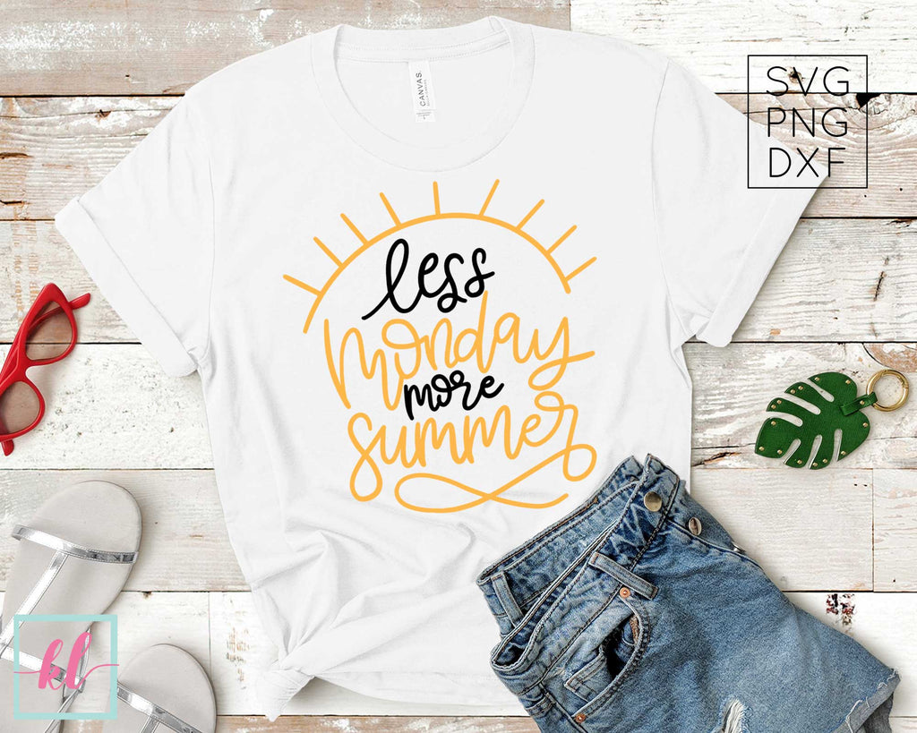 Summer SVG | Less Monday More Summer - So Fontsy