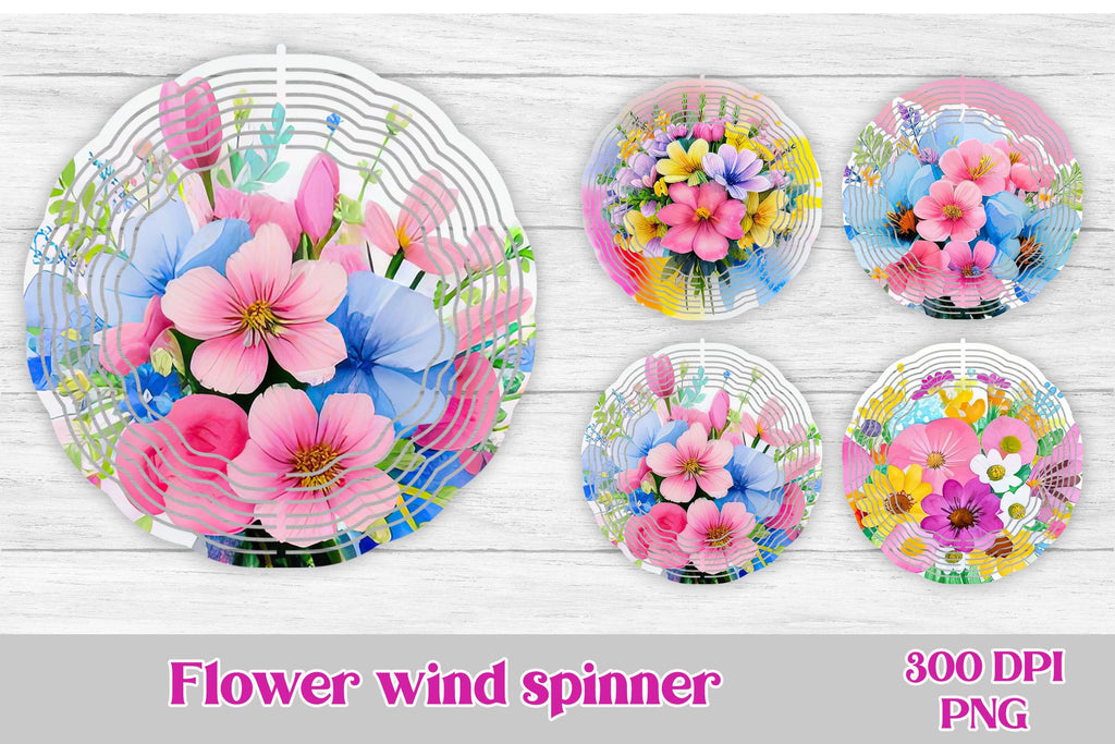 Summer wind spinner sublimation | Flower wind spinner - So Fontsy