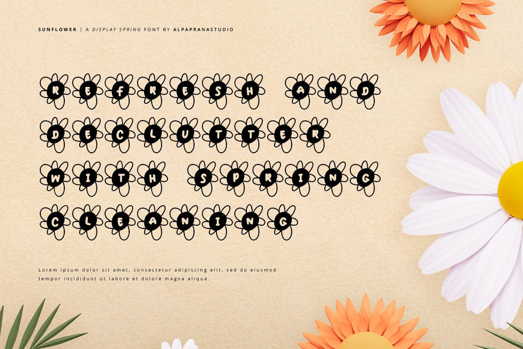 Sun Flower - Decorative Display Font - So Fontsy