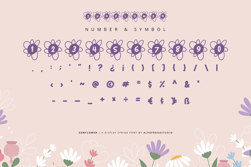 Sun Flower - Decorative Display Font - So Fontsy