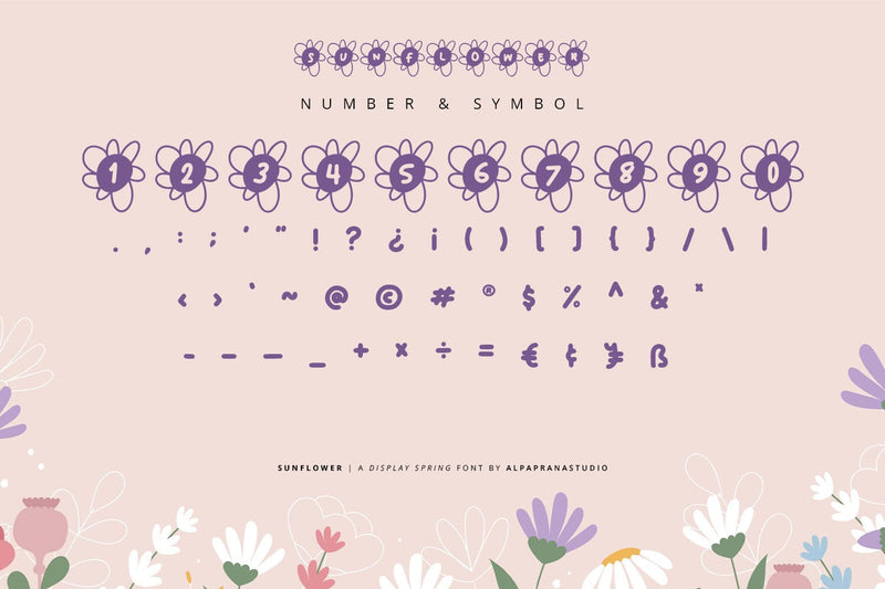 Sun Flower - Decorative Display Font - So Fontsy
