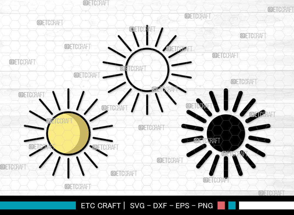 Sun Icons Color, Sun Svg, Sunshine Svg, Suns, Sunlight, Sun Bundle ...