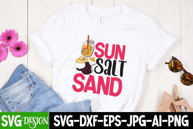 Sun Salt Sand SVG Cut File, Sun Salt Sand SVG Design,Welcome Summer SVG ...