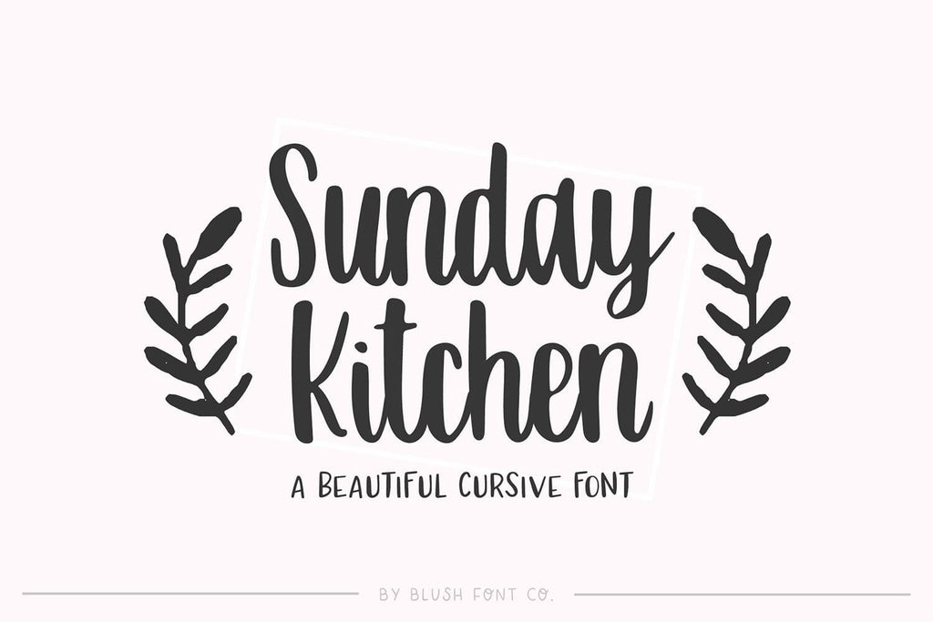 SUNDAY KITCHEN Brush Script Font - So Fontsy