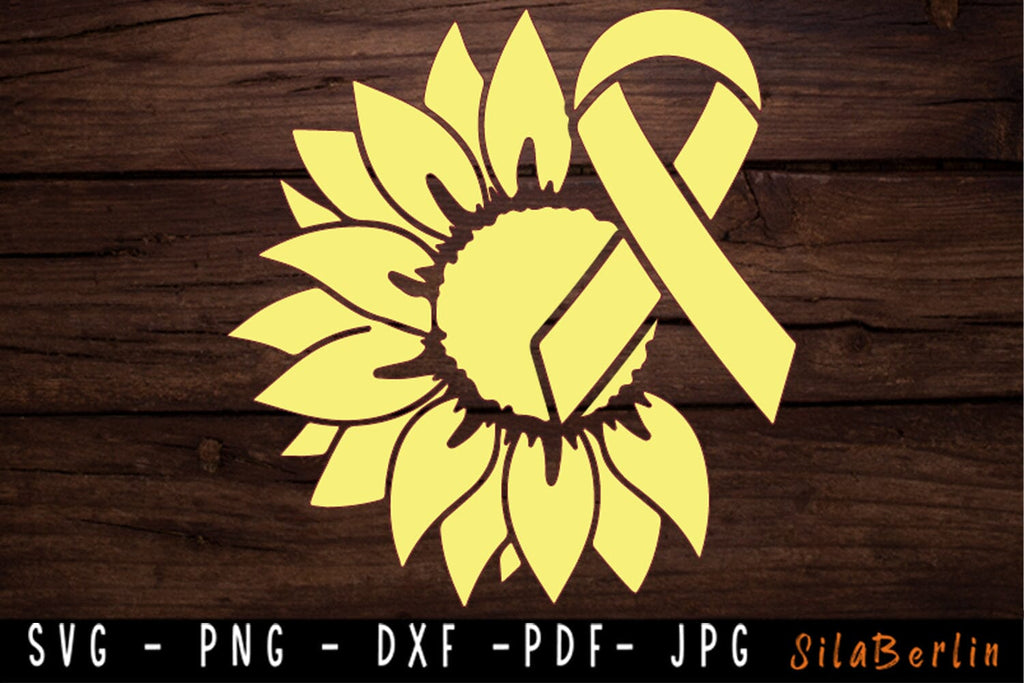 Sunflower Bone Cancer SVG, Bone Cancer svg, Cancer Awareness Svg ...