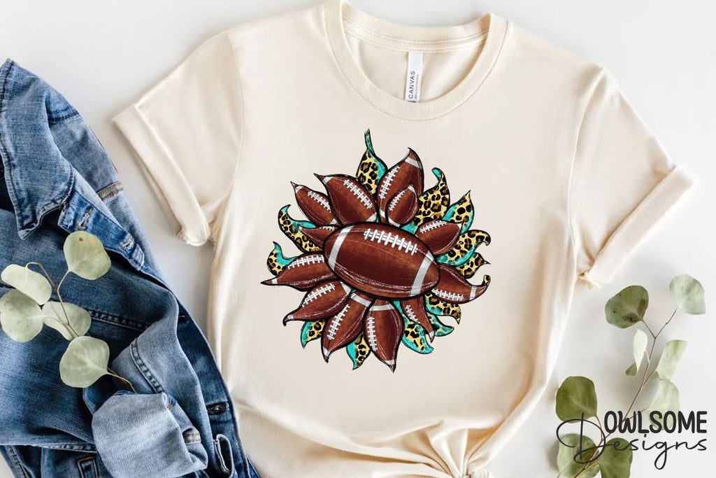 Sunflower Football PNG Sublimation - So Fontsy