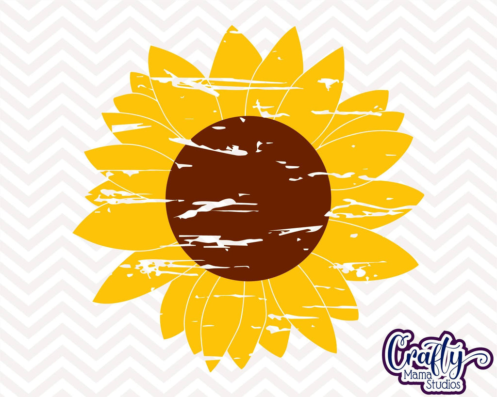Sunflower - Grunge Sunflower - Summer - So Fontsy