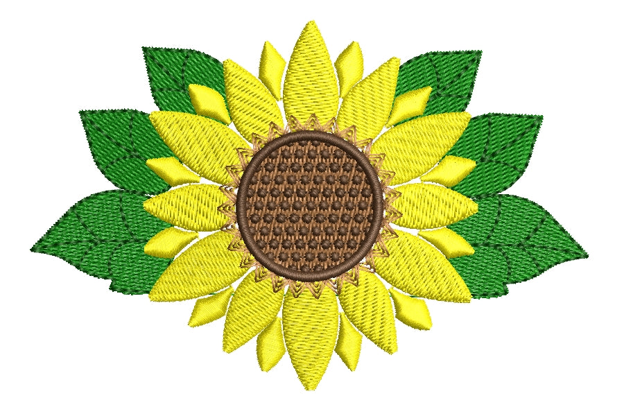 Sunflower machine emboidery design,Flower machine embroidery design,4 ...