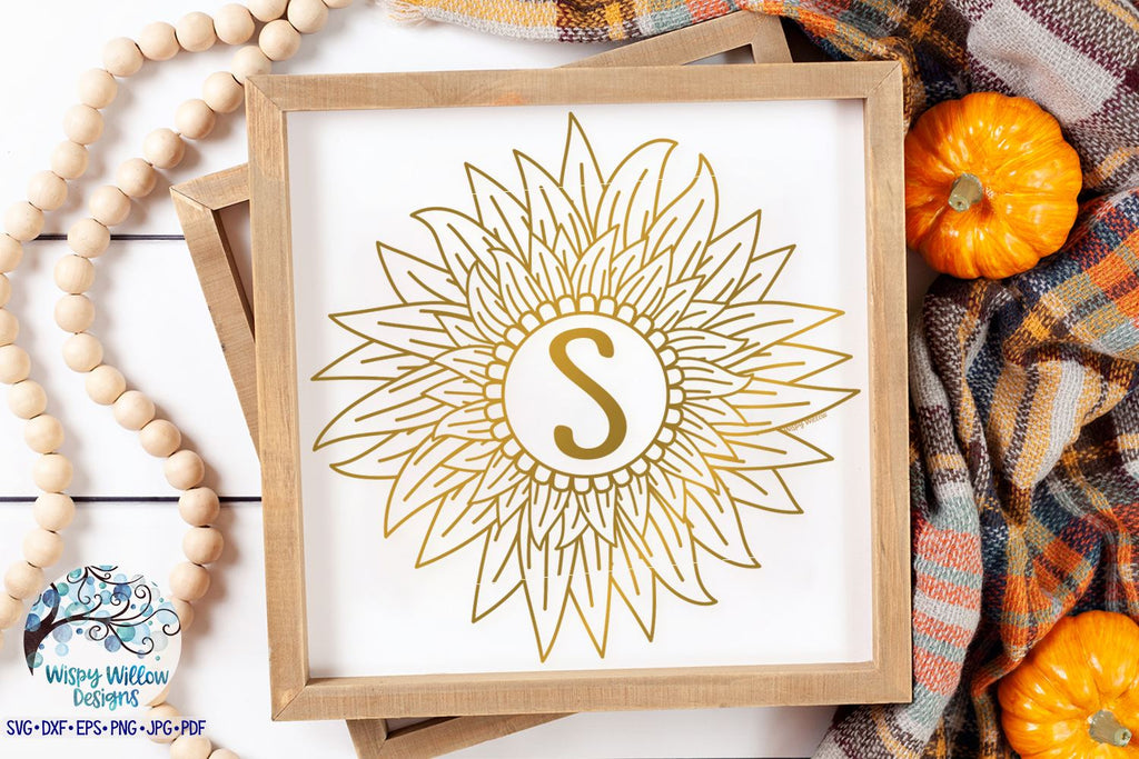 Sunflower Monogram SVG Bundle - So Fontsy