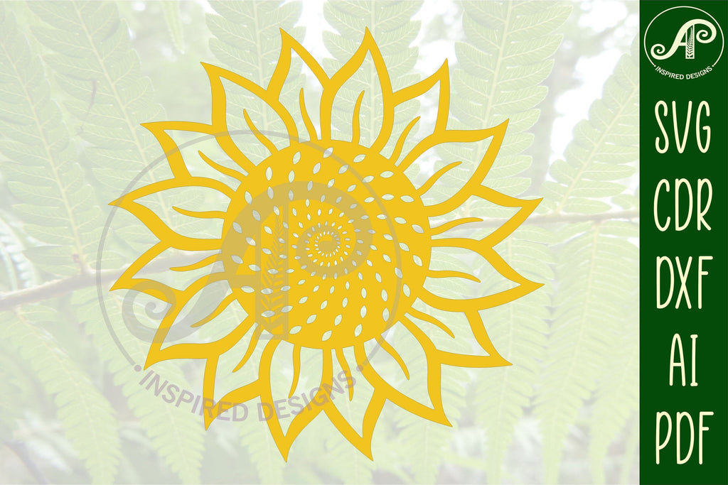 Sunflower Name sign svg laser cut template bundle - So Fontsy