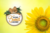 Sunflower Round Signs Bundl - So Fontsy