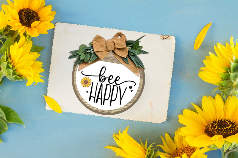 Sunflower Round Signs Bundl - So Fontsy